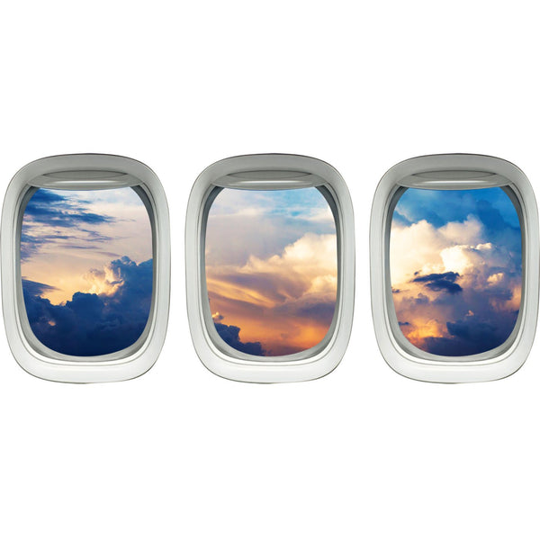 Airplane Window Decals Snowy Mountain Scene | VWAQ