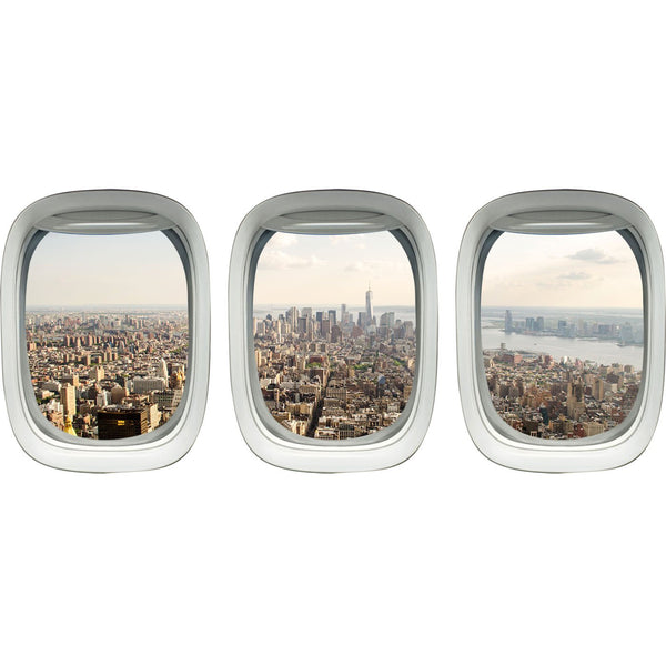 NYC Wall Sticker - New York City Window Decal - Airplane Window Clings