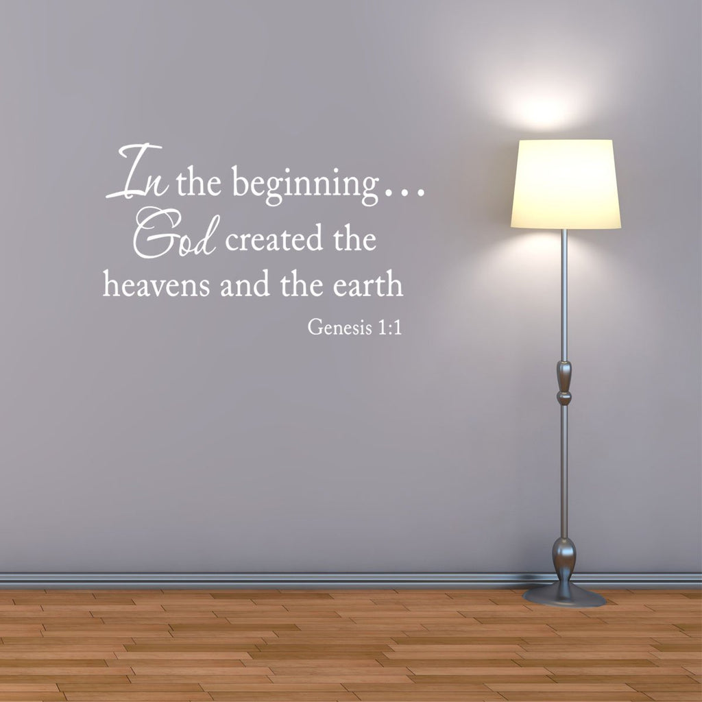 VWAQ In the Beginning God Created the Heavens and the Earth Wall Decal