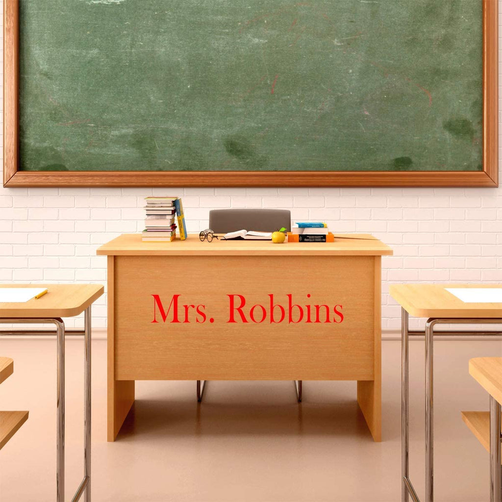 Custom Teachers Name Decal for Desk | Wall or Door Personalized ...