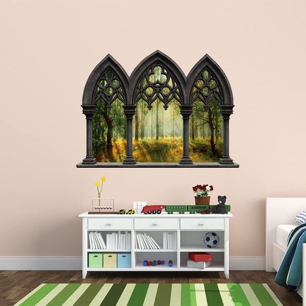 Landscape Wall Peel and Stick Decals | Nature Scene Vinyl Mural for ...