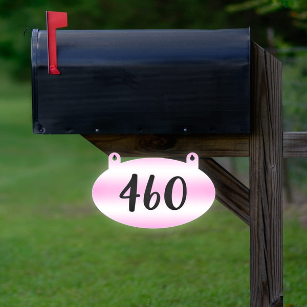 VWAQ Custom Hanging Aluminum Sign Mailbox Number - Double Sided Reflec