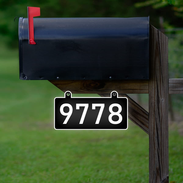 VWAQ Custom Hanging Reflective Address Sign for Mailbox Aluminum Plaqu