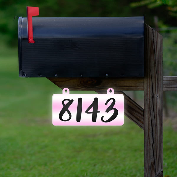 VWAQ Personalized Reflective Sign Home Address Numbers Hanging Aluminu