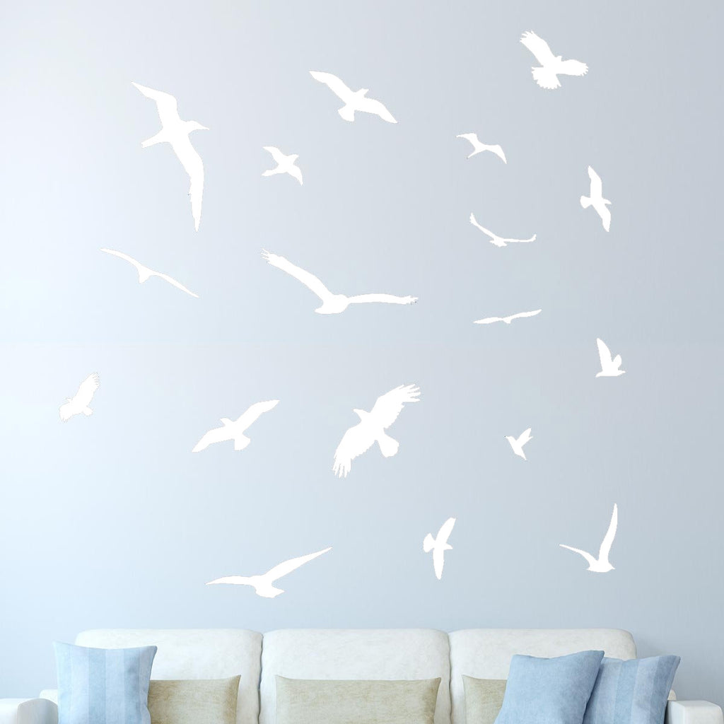 Flock of Birds Wall Decals Peel n Stick Removable Stickers Birds Nature ...