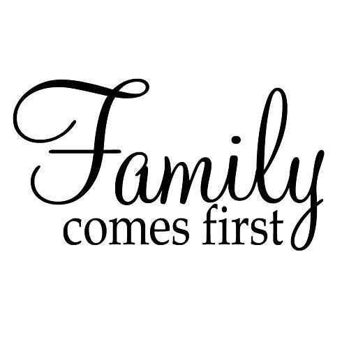 Family Comes First Wall Quotes Decal | VWAQ.com