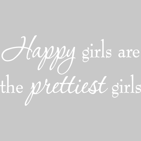 Happy Girls Are The Prettiest Girls Audrey Hepburn Wall Decal Vwaq
