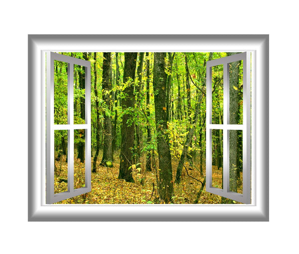 Autumn Forest Peel and Stick Wall Decals Window Decor VWAQ