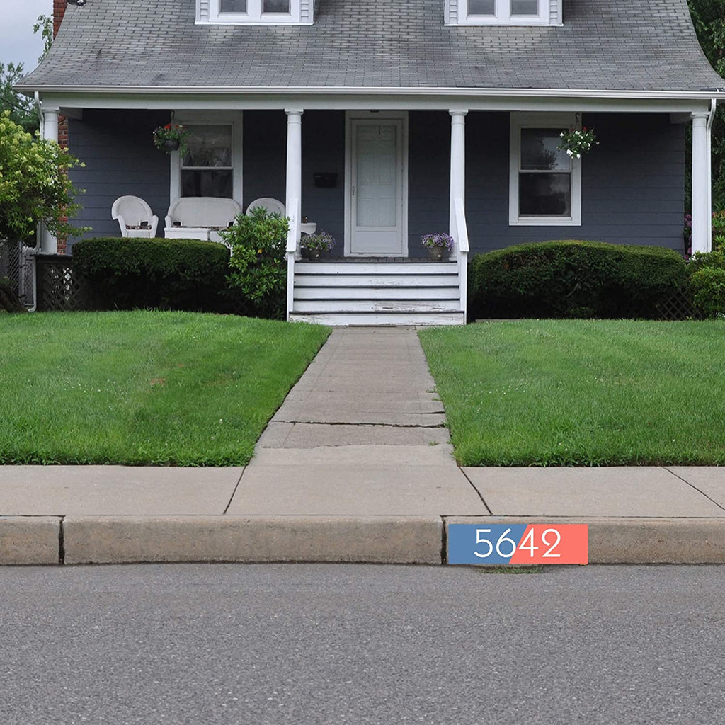 Custom Curb Sign House Number Decal Personalized Curb Home Address ...