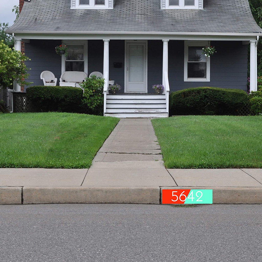 Custom Curb Sign House Number Decal Personalized Curb Home Address ...