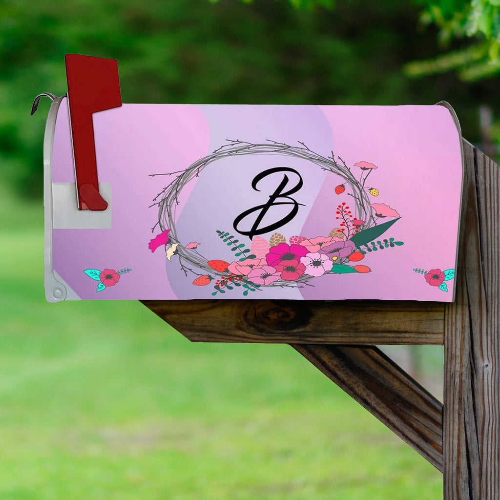 Personalized Monogram Mailbox Covers Magnetic - Flowers Custom Mailbox ...