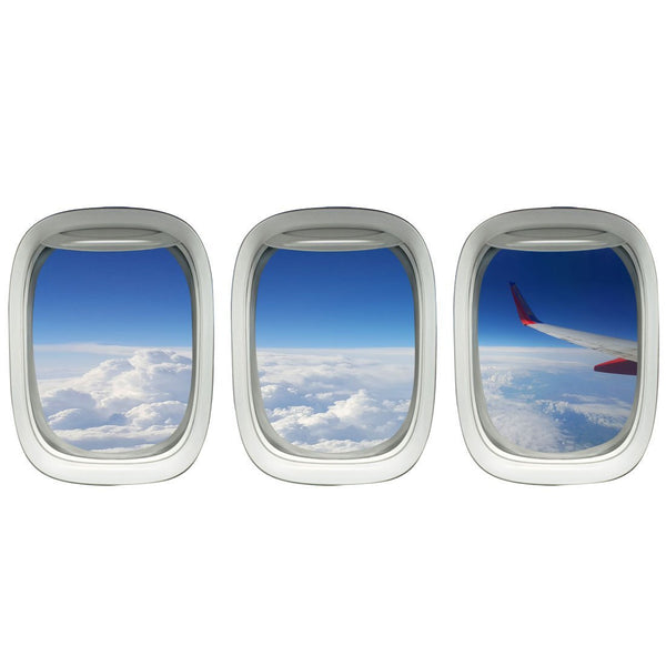 VWAQ Airplane Window Decals Pack of 3 Aviation Wall Art