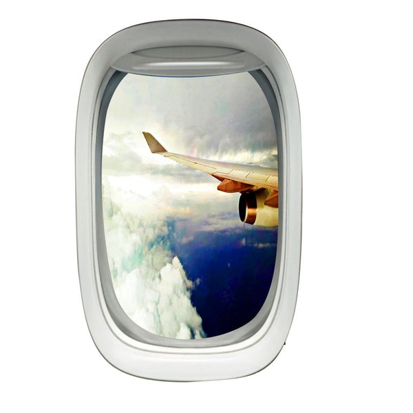 Airplane Wing View Wall Decal Peel and Stick Aviation Wall Stickers | VWAQ