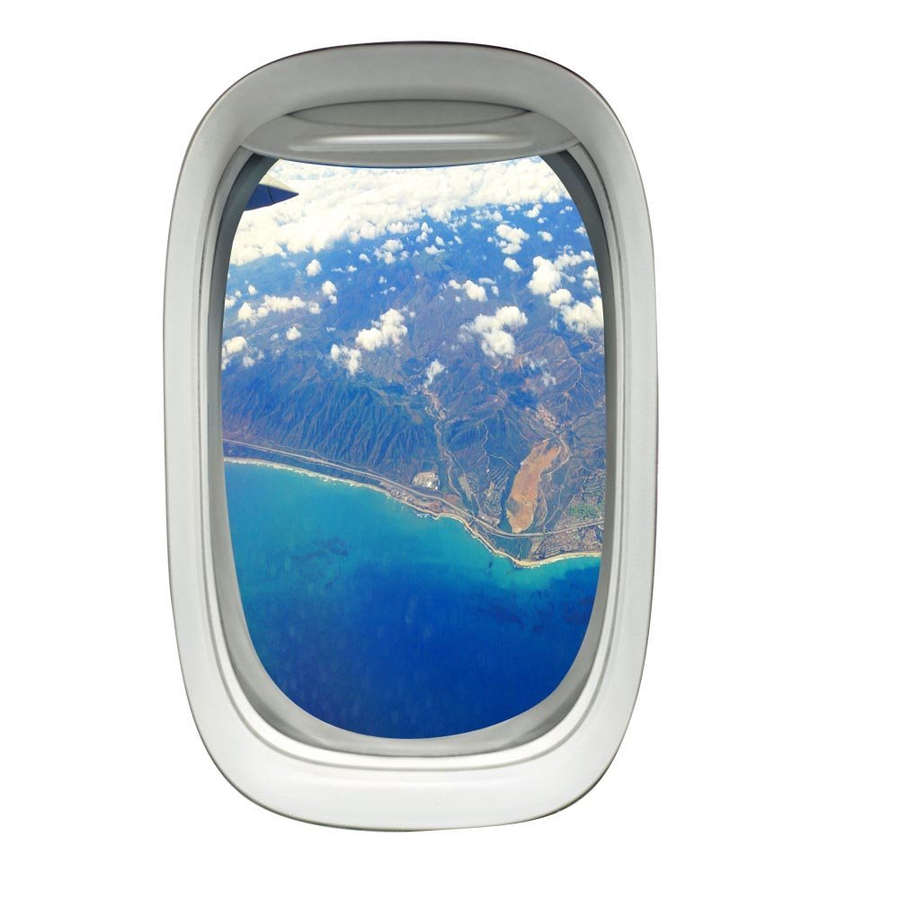 VWAQ Airplane Window Decals Ocean View Wall Art Peel and Stick Aviation VWAQ Airplane Window Decals Ocean View Wall Art Peel and Stick Aviation