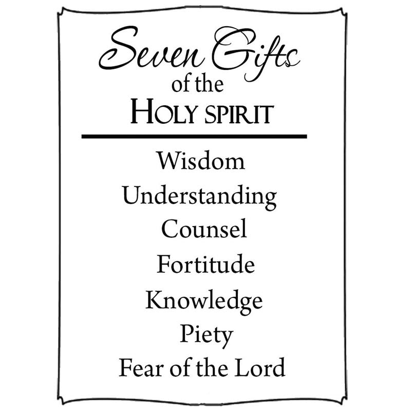 Buy Seven Gifts of the Holy Spirit Religious Vinyl Wall Decal | VWAQ