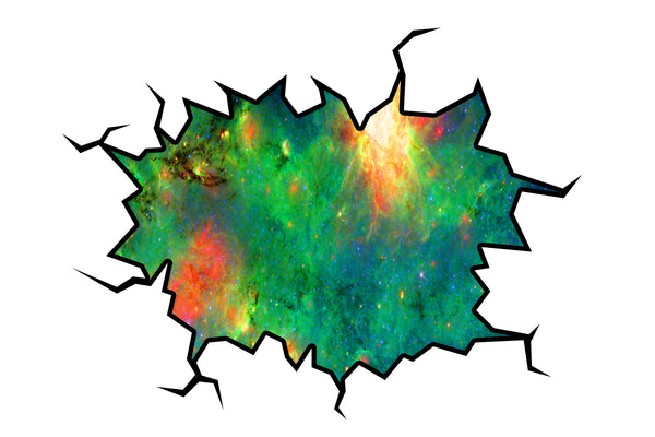 Space Nebula Wall Crack Peel & Stick Galaxy Space Removable Decal VWAQ