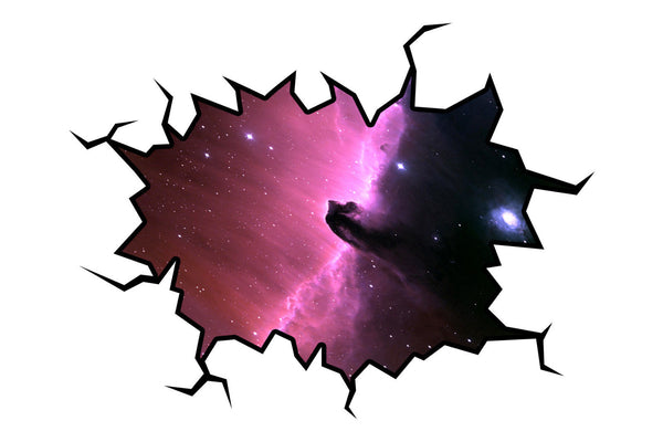 VWAQ Outer Space Wall Decal Nebula Galaxy Sticker Hole In The Wall