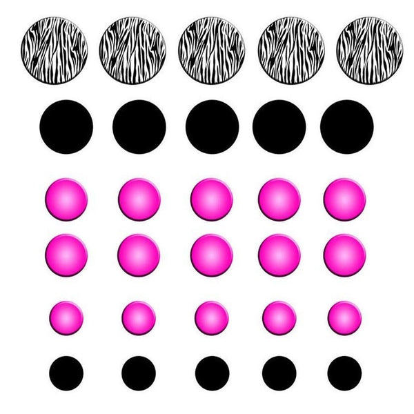 Zebra Stripe Peel and Stick Wall Decals VWAQ (GD1)