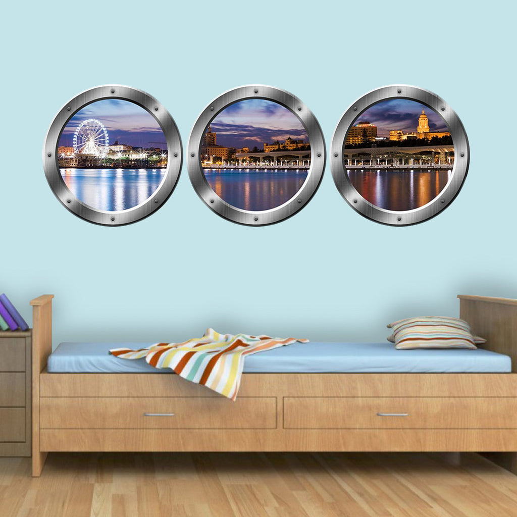 Buy 3D Window View Wall Sticker, London Skyline Cityscape Decal | VWAQ